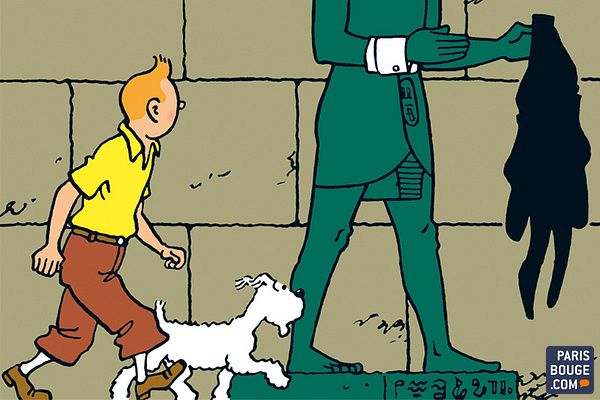Exposition Tintin : le jeune reporter pose ses valises à Paris