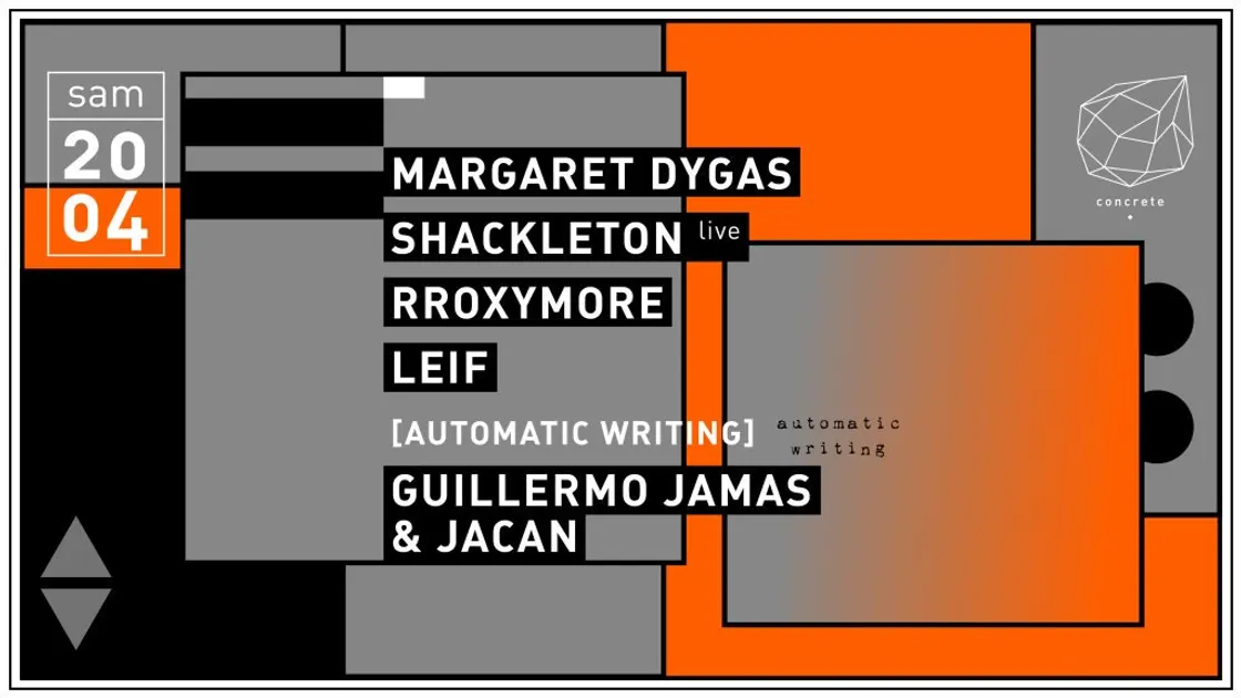 Concrete: Margaret Dygas, Shackleton Live, rRoxymore, Leif - Concrete ...