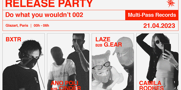 MULTIPASS RECORDS : Laze, G.EAR, Camilla Rhodes, BXTR & more - Glazart - 21 avril 2023
